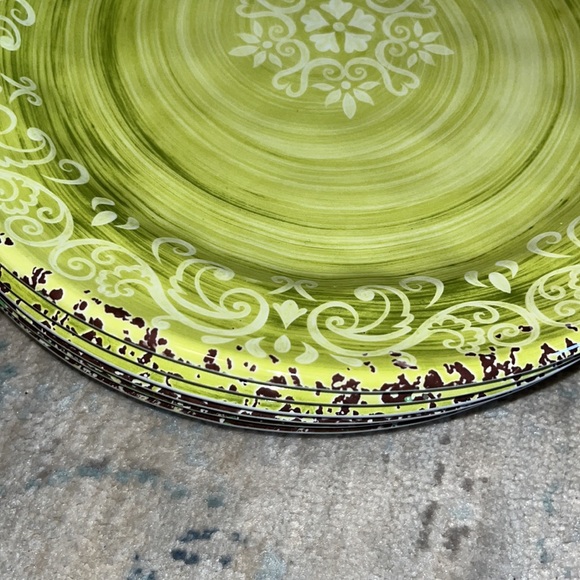 Cynthia Rowley | Dining | Set Of 1 Medallion Lime Green Melamine ...
